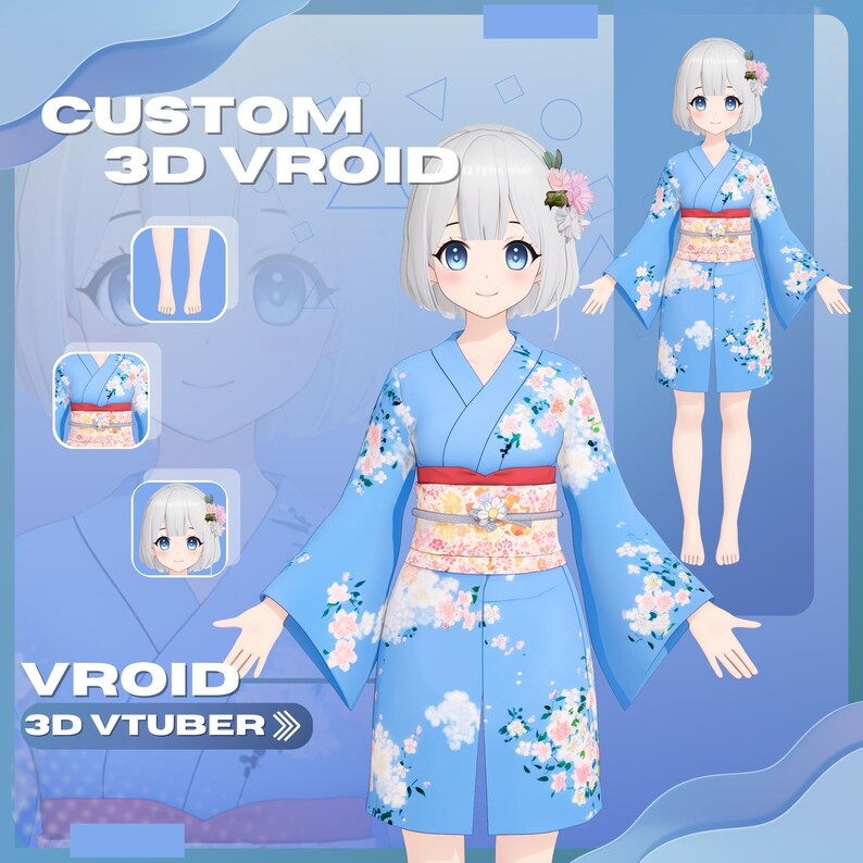Custom 3D Vtuber Model, 2D to 3D Conversion, VRM File - Etsy