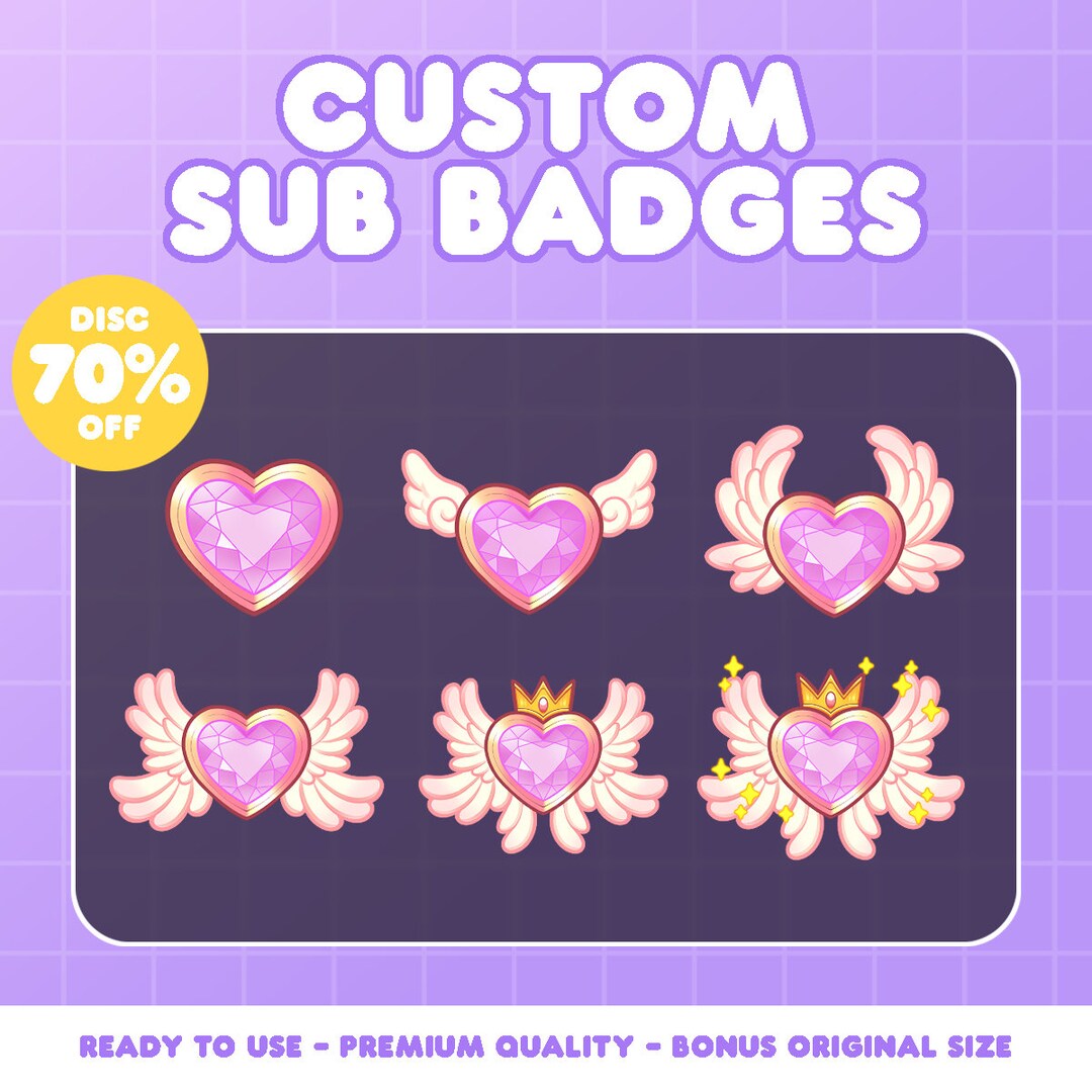 Custom Sub Badges | Sub Badges | Twitch Sub Badges | Twitch Bit Badges ...