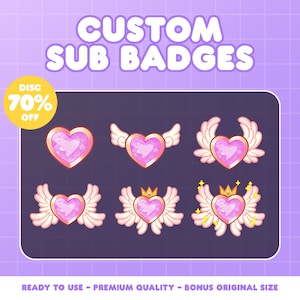 Custom Sub Badges | Sub Badges | Twitch Sub Badges | Twitch Bit Badges ...