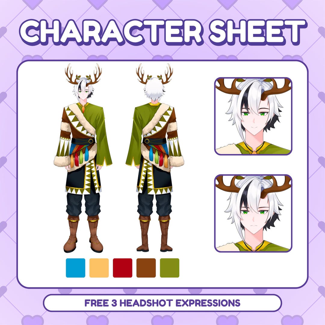 Reference Sheet for Your Avatar Character Sheet Vtuber Model Anime ...