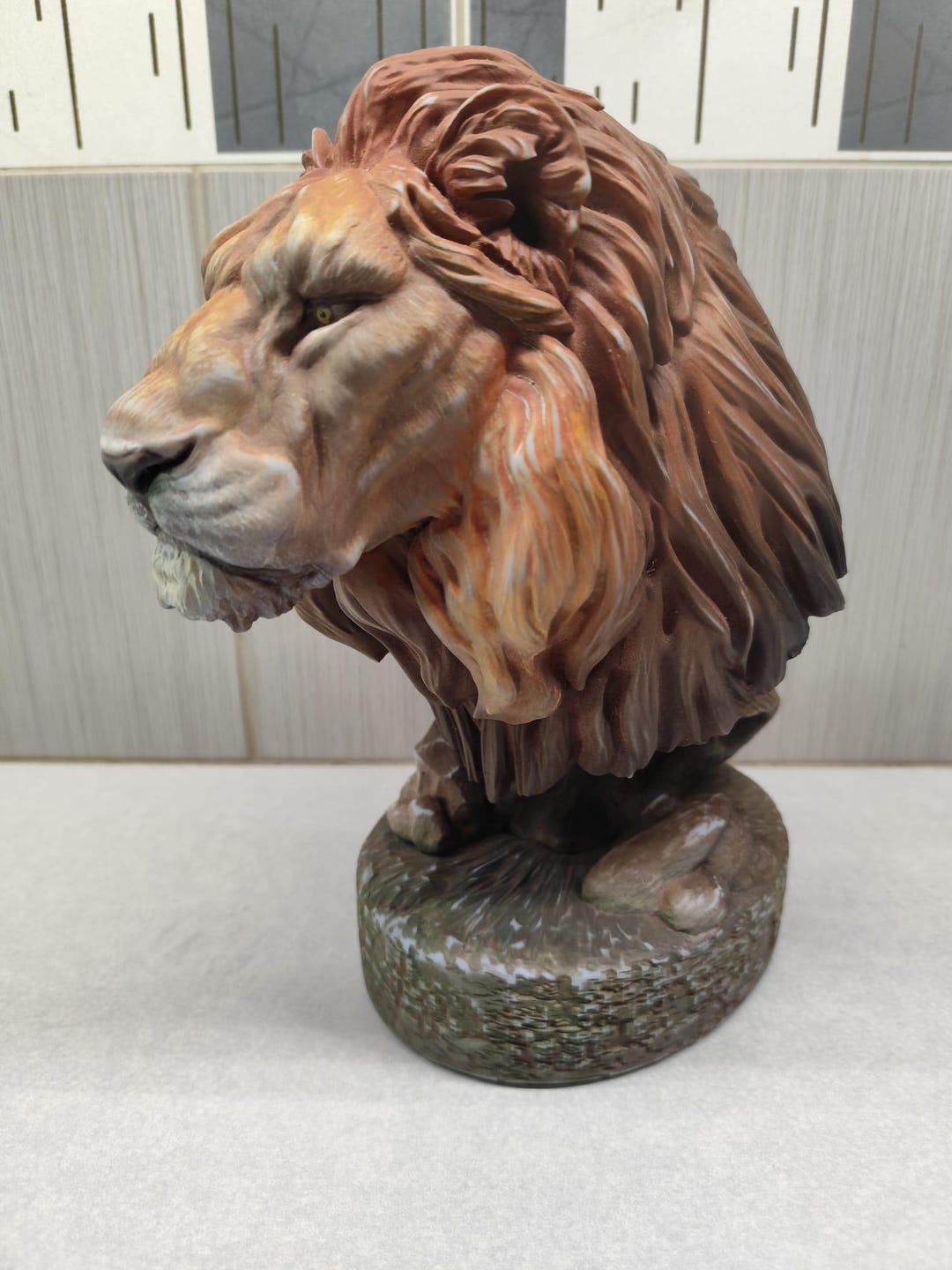 Lion Head Statue - Etsy