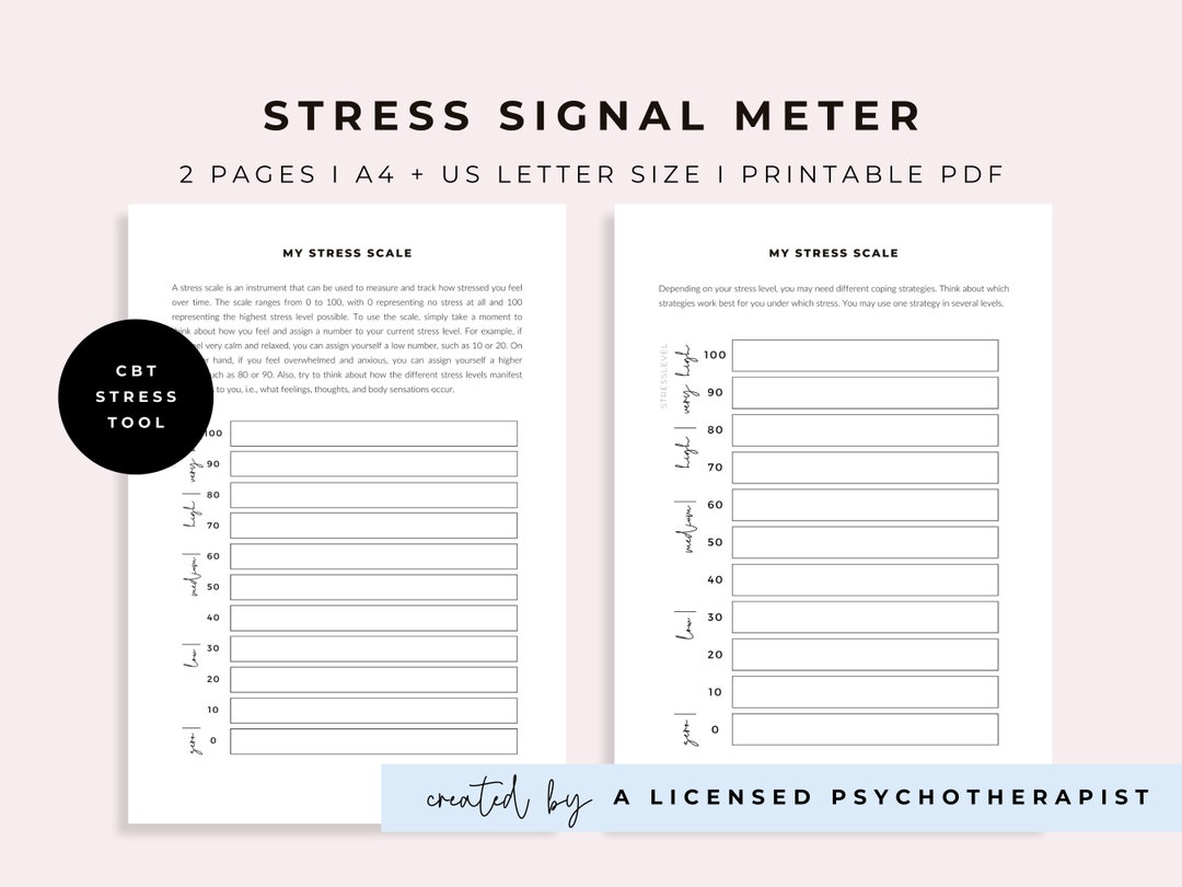 Stress Coping Meter I Stress Relief Kit I Mental Health Tools - Etsy