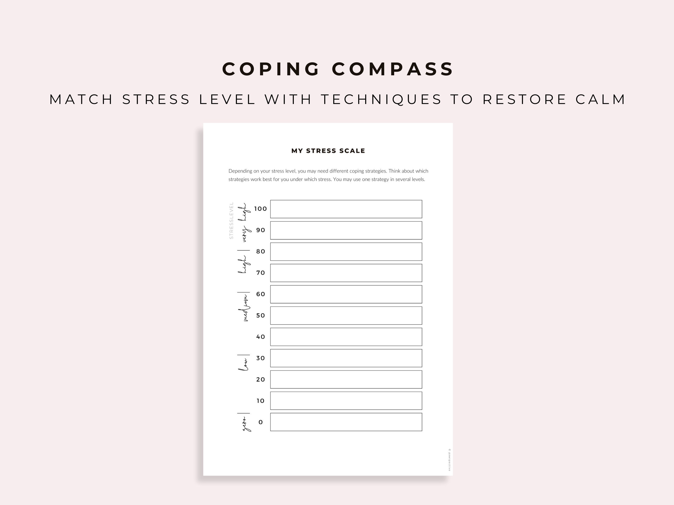 Stress Coping Meter I Stress Relief Kit I Mental Health Tools - Etsy