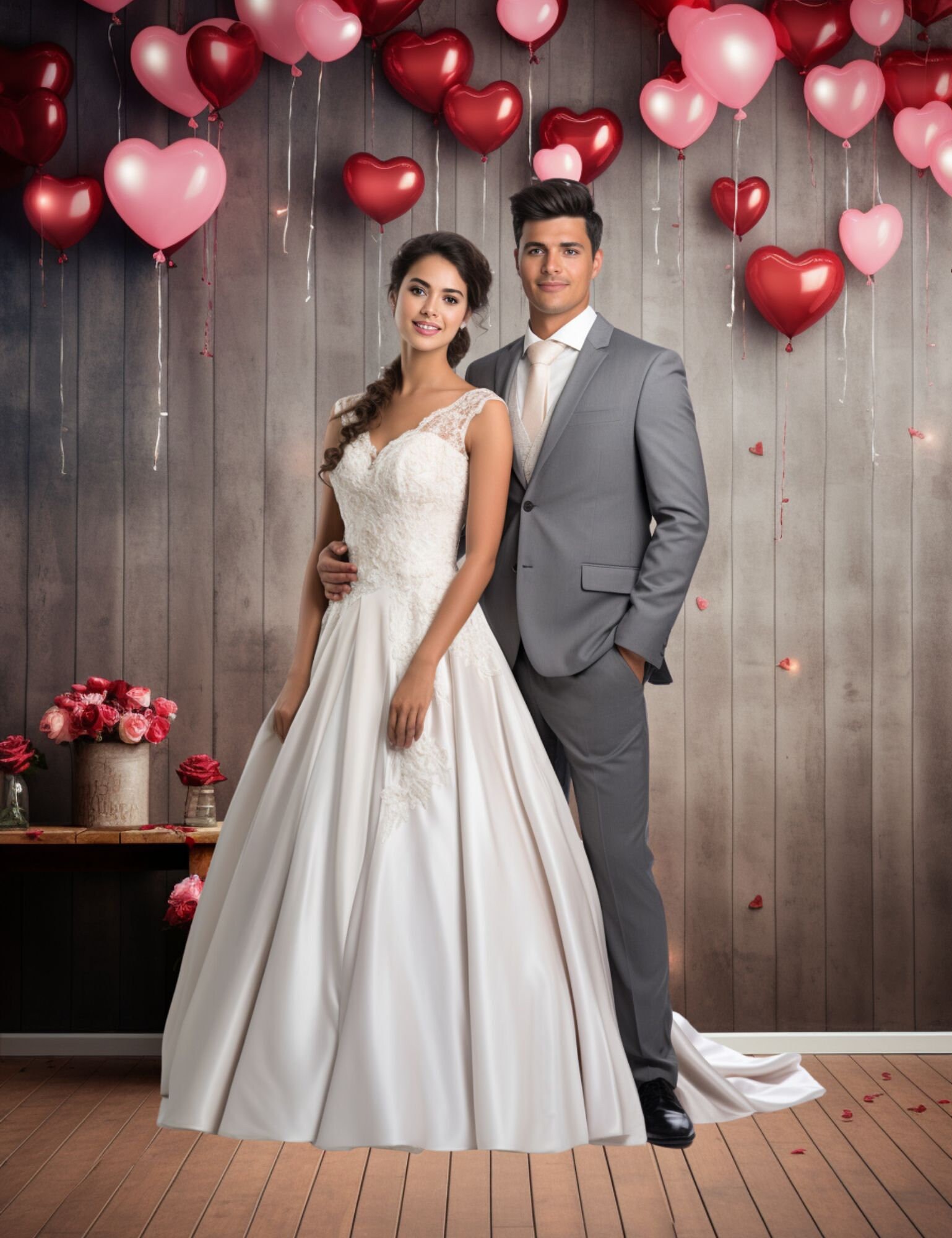 Valentines Digital Backdrop, Wedding Studio Digital Background, Studio ...