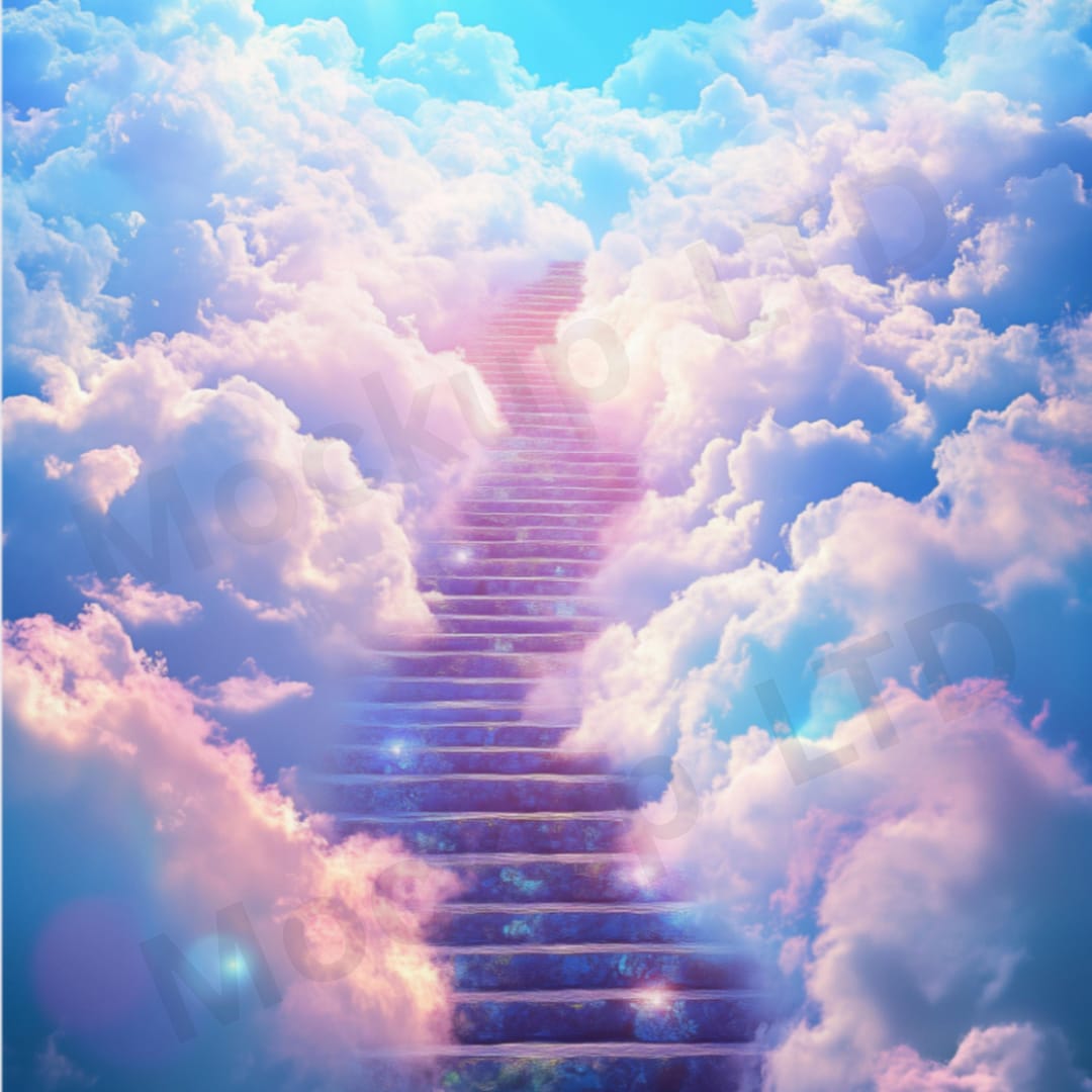Fantasy Heaven Steps Digital Backdrop, Photoshop Background, Digital ...