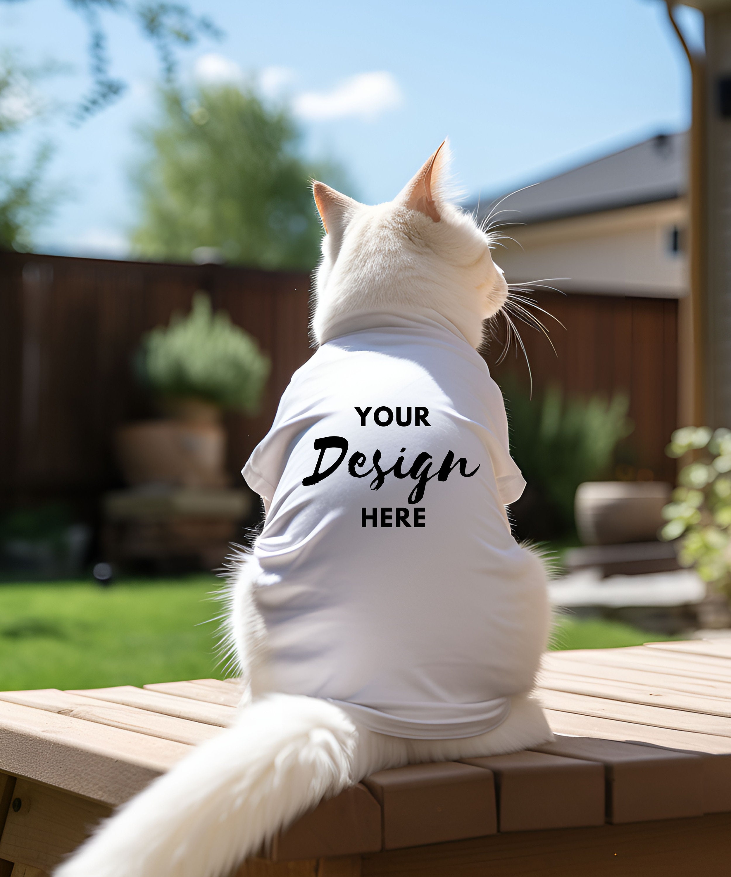 Cat Tshirt Canvas Mock-up, Cat Tee Mockup, Cat Model Mockup, Cat Shirt ...
