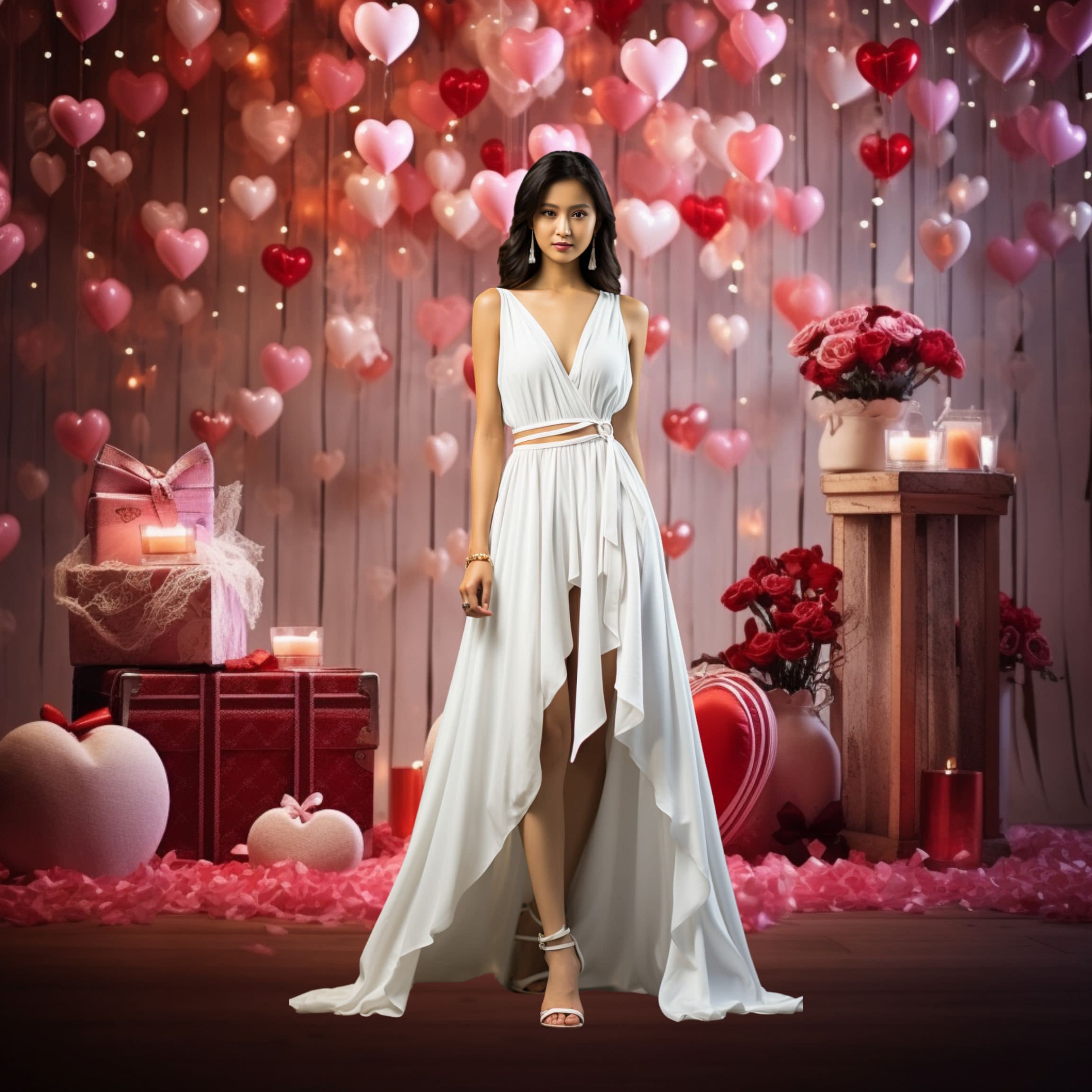 Valentines Digital Backdrop, Heart Studio Digital Background, Studio ...