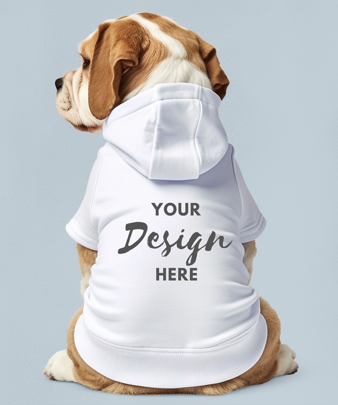 Dog Mockup, White Hoodie Mockup, Pet Hoodie Template, Dog Hoodie Mocks ...