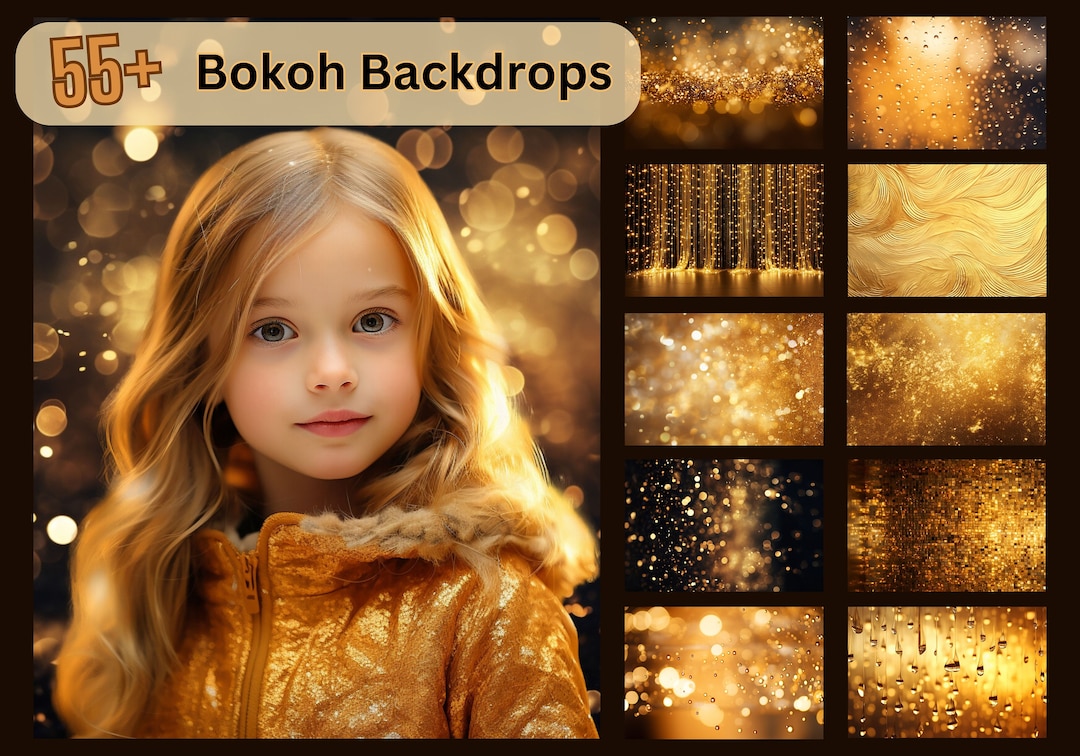 55+ Bokeh Backdrops for Photo Editing, Rain Backdrops, Gold Twinkle ...