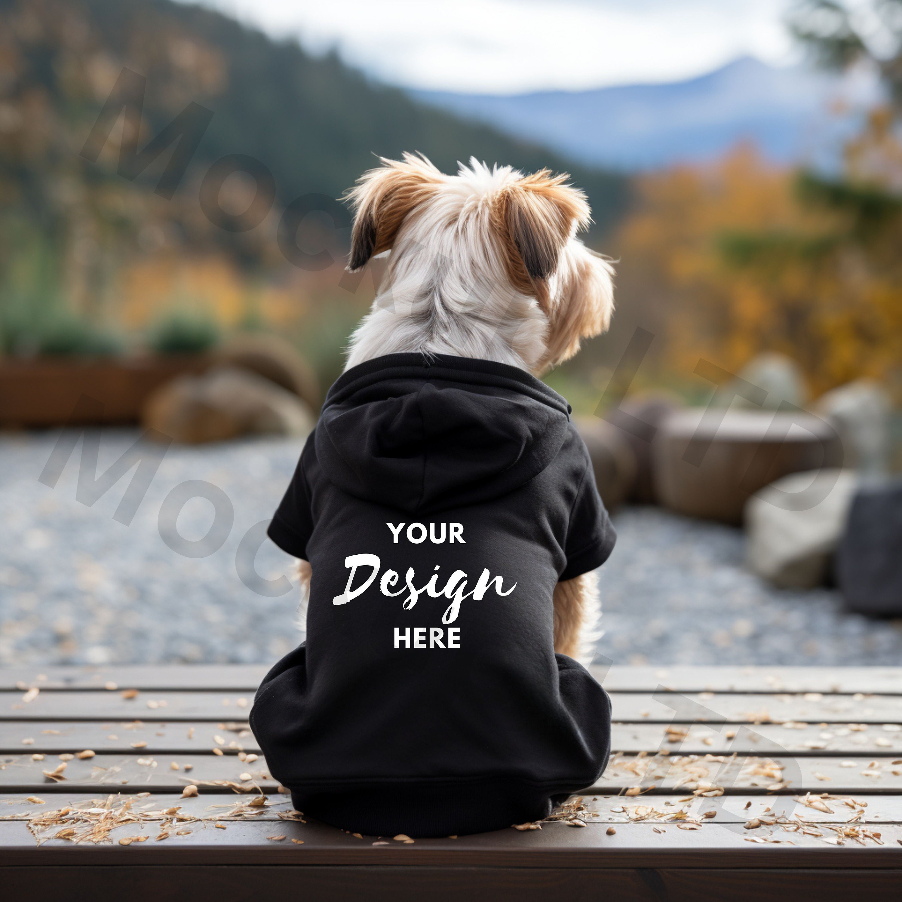 Dog Mockup, Black Hoodie Mockup, Pet Hoodie Template, Dog Hoodie Mocks ...