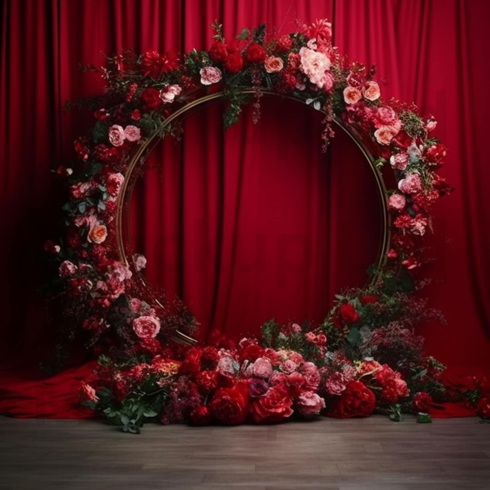 Valentine Digital Backdrop, Floral Ring Digital Backdrop, Studio ...