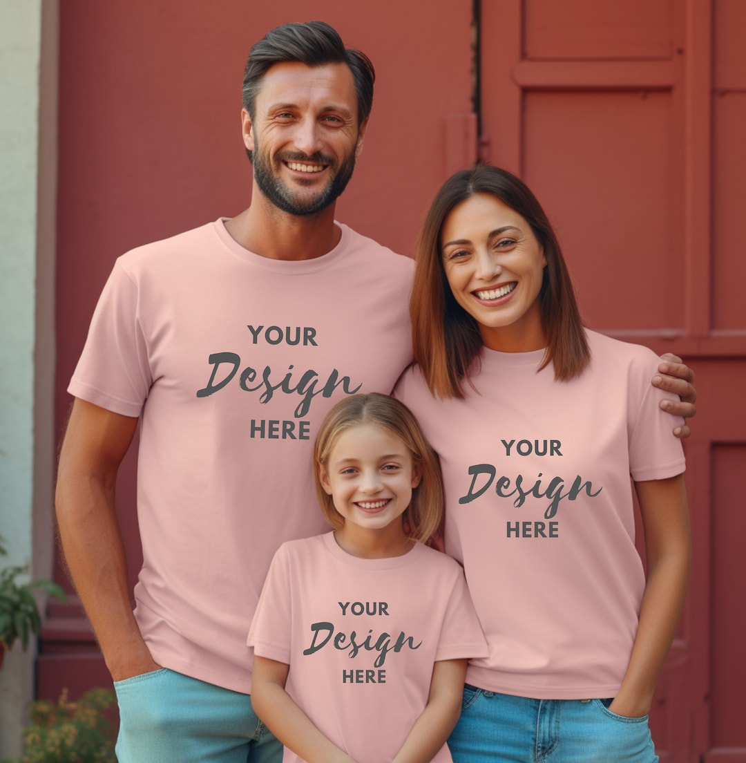 Family T-shirt Mockup, Family Mockup, Family Model Mockup, Bella Canvas ...
