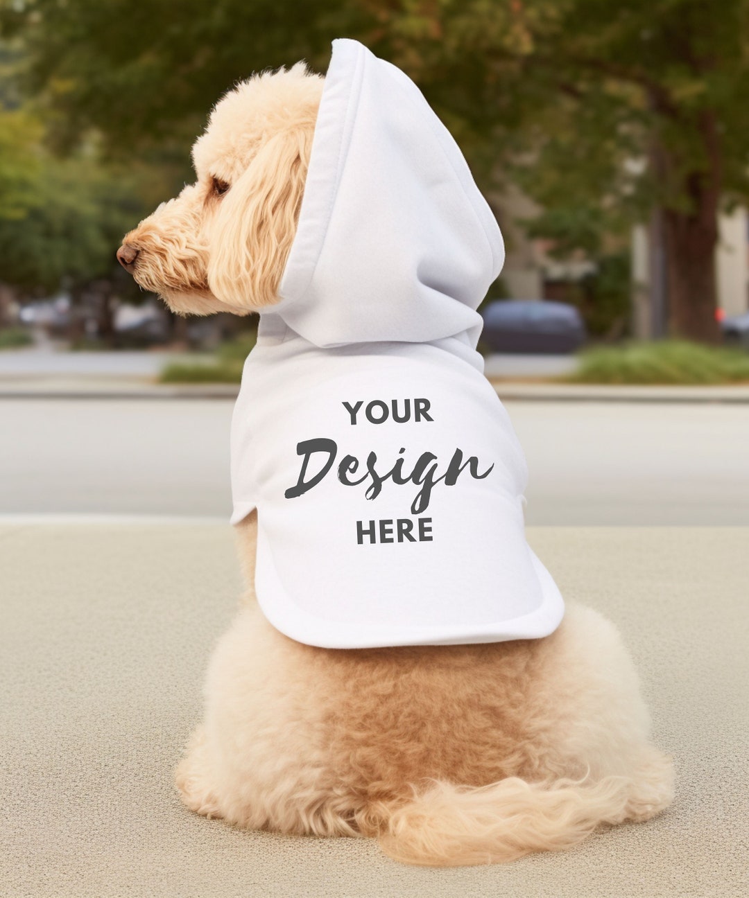 Dog Mockup, White Hoodie Mockup, Pet Hoodie Template, Dog Hoodie Mocks ...