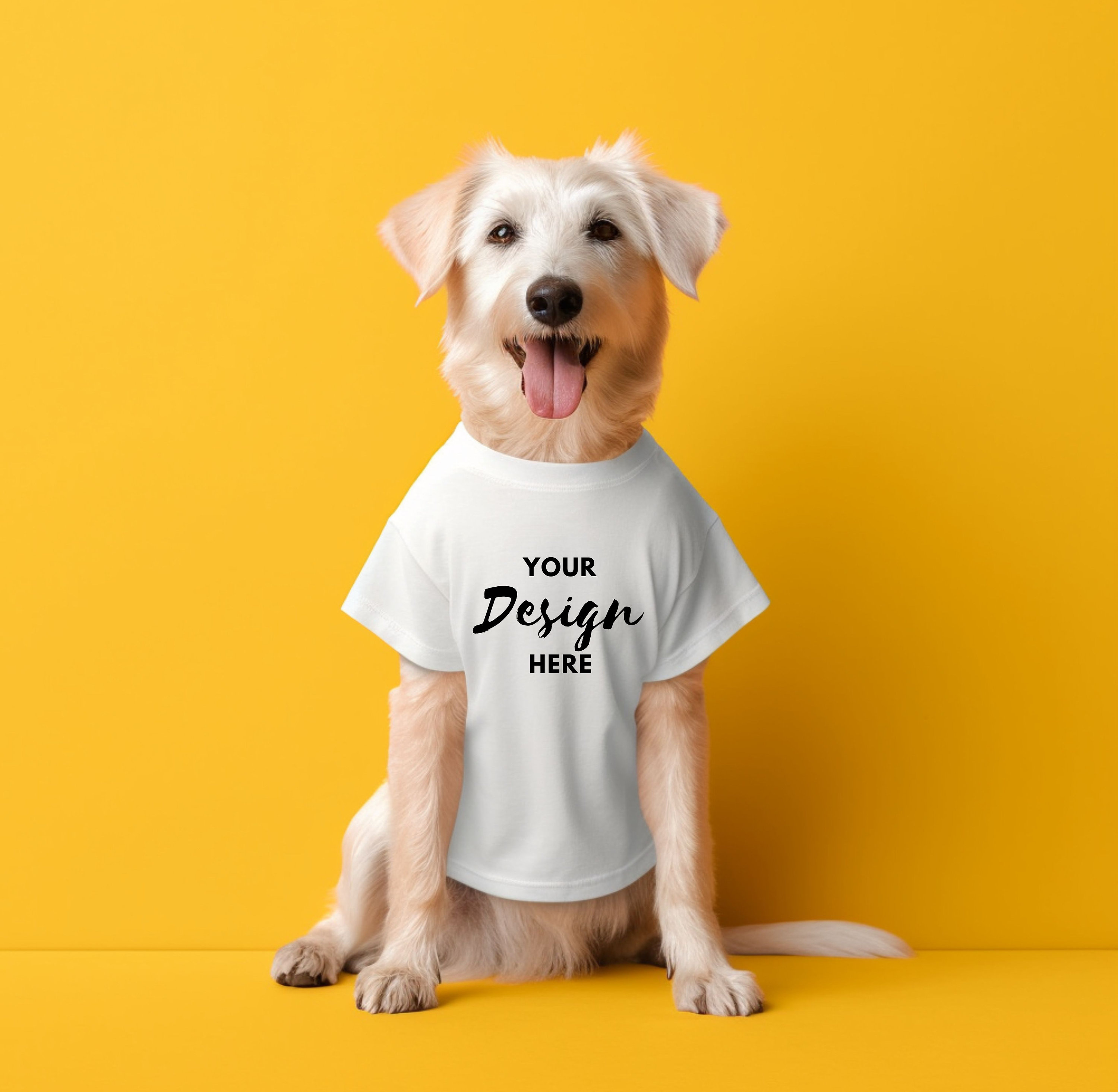 Dog T-shirt Canvas Mockup, Dog Tee Mockup, Dog Model Mockup, Dog Shirt ...