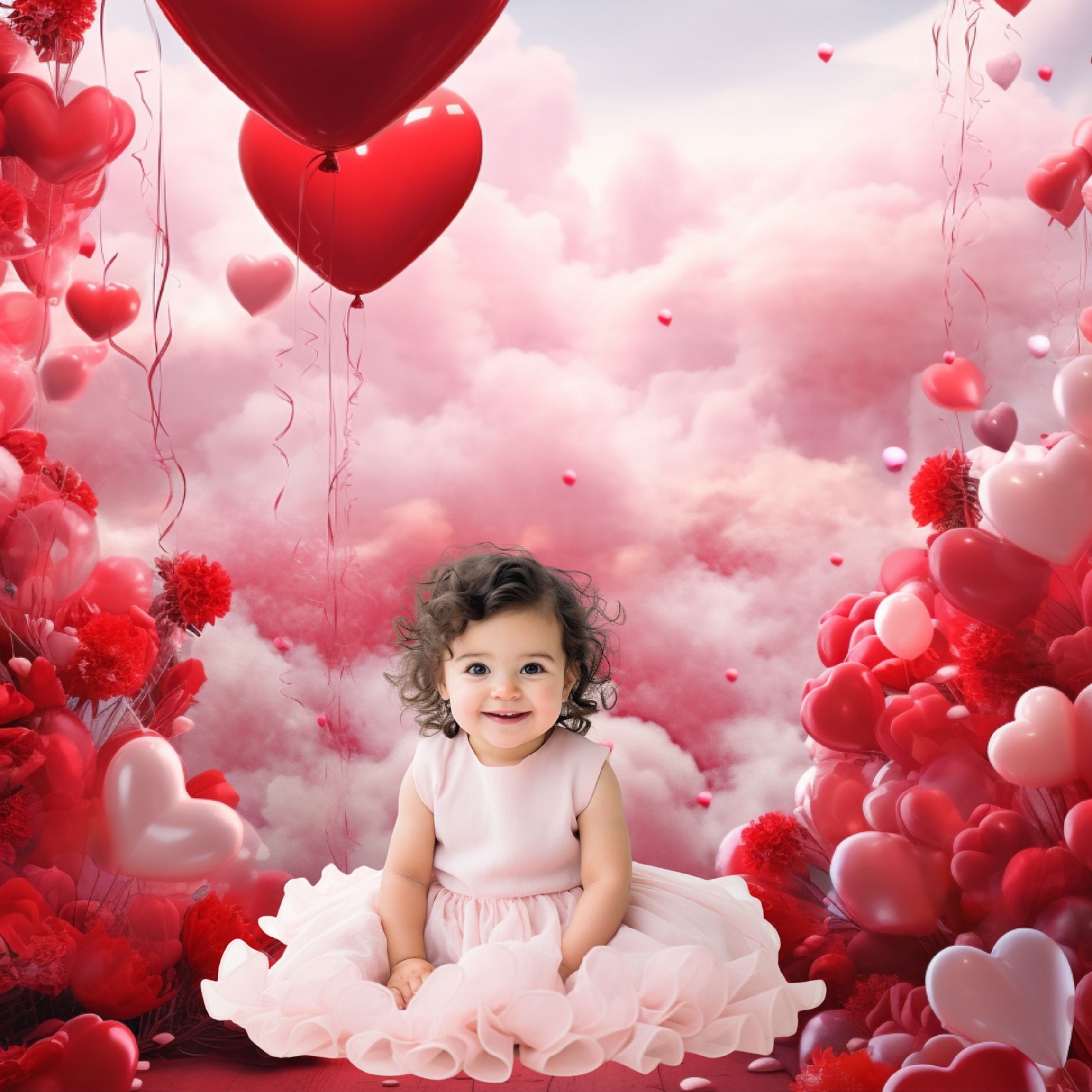 Valentines Digital Backdrop, Heart Studio Digital Background, Studio ...