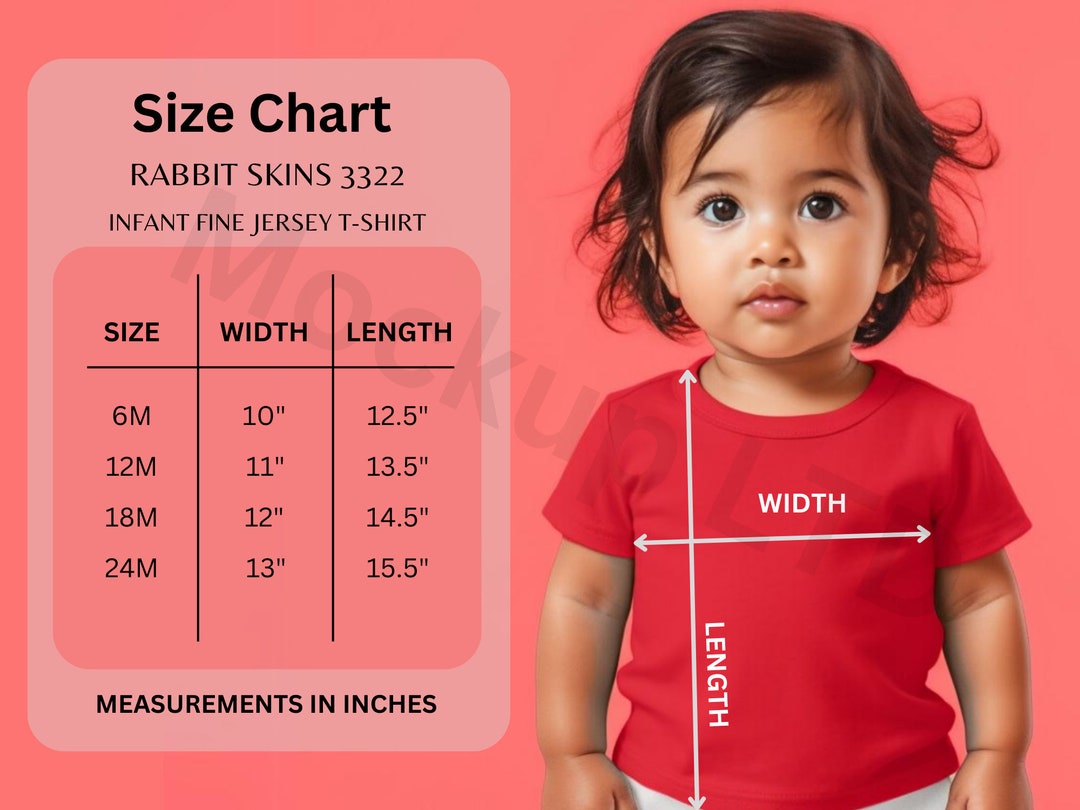 Rabbit Skins 3322 Size Chart, Rabbit Skins Infant Fine Jersey Tee Size ...