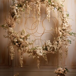 Floral Ring Digital Backdrop, Flower Studio Digital Background, Studio ...