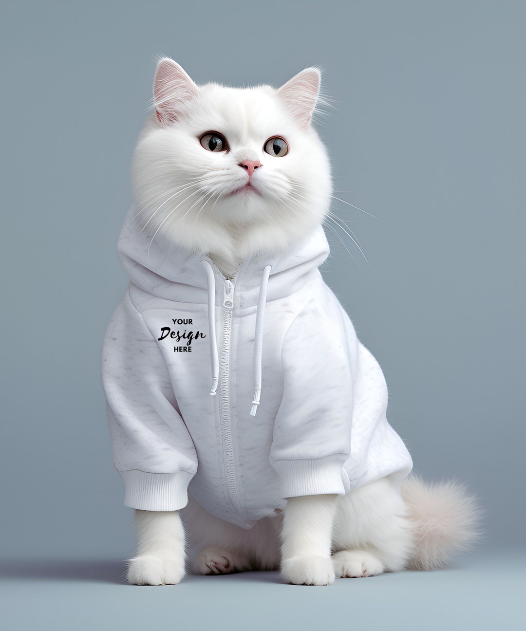 Cat Hoodie Canvas Mock-up, Cat Mockup, Cat Model Mock-ups, Cat ...