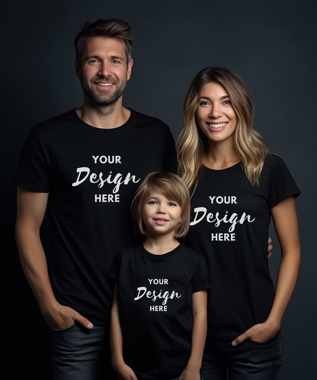 Family T-shirt Mockup Family Mockup, Family Model Mockup, Bella Canvas ...