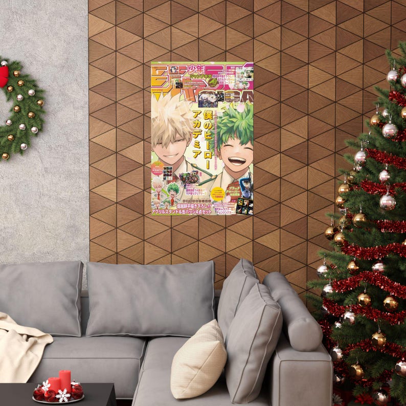 My Hero Academia Poster, Deku & Bakugo Anime Wall Art, MHA Rival Heroes ...