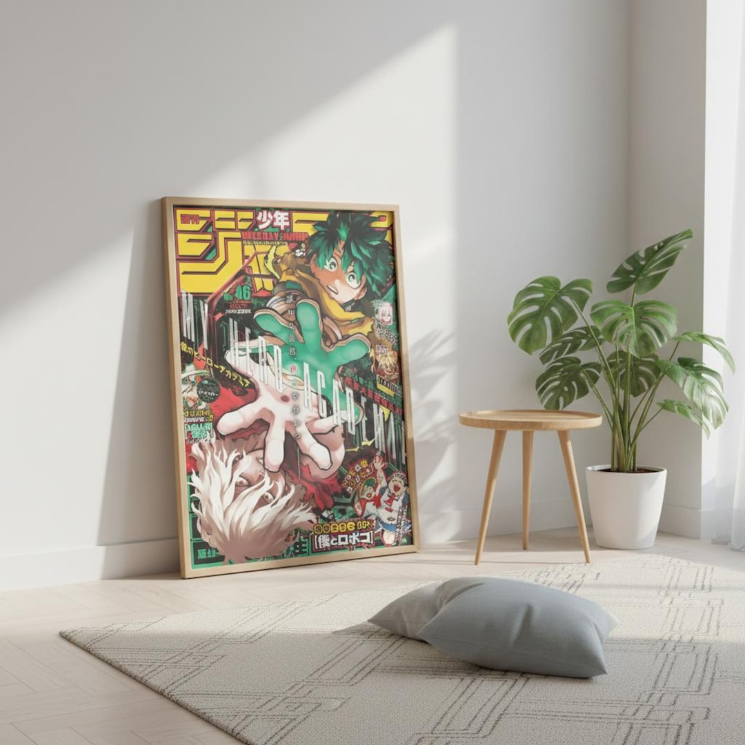 My Hero Academia Anime Poster, Shonen Jump Cover Wall Art, MHA Manga ...