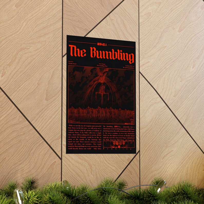 The Rumbling Attack on Titan Poster, Colossal Titans Anime Wall Art ...
