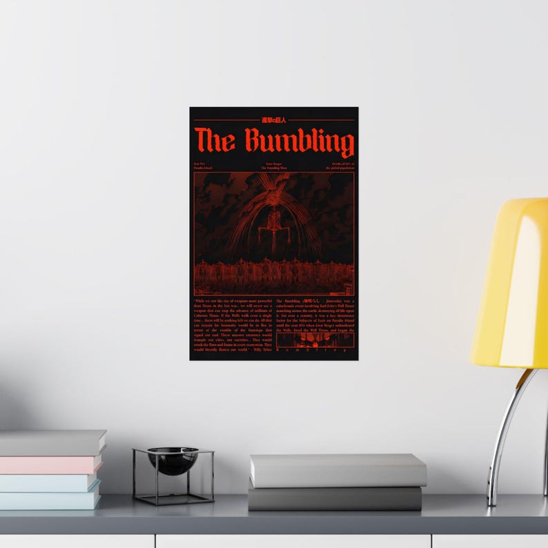 The Rumbling Attack on Titan Poster, Colossal Titans Anime Wall Art ...