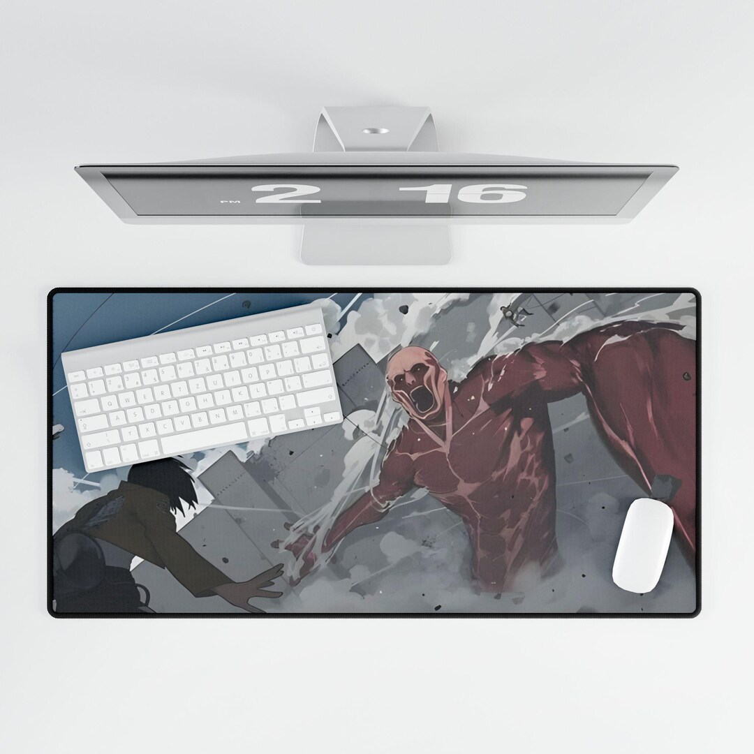 Attack on Titan Mouse Pad, Scouts Vs Colossal Titan Desk Mat, Large ...