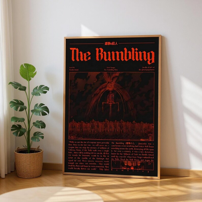 The Rumbling Attack on Titan Poster, Colossal Titans Anime Wall Art ...