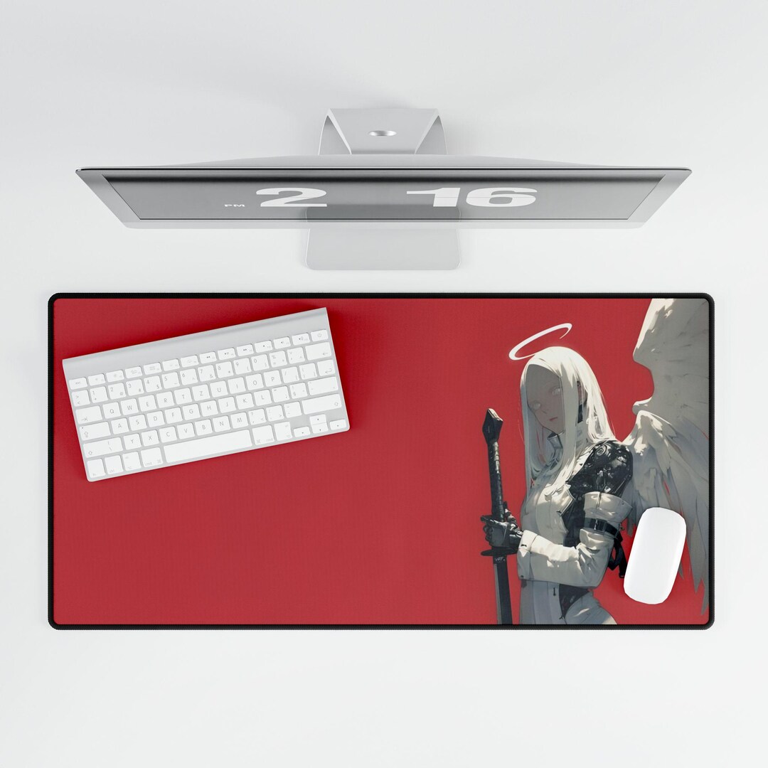 Divine Retribution - Angel Warrior Anime Mousepad, Gothic Fantasy Desk ...