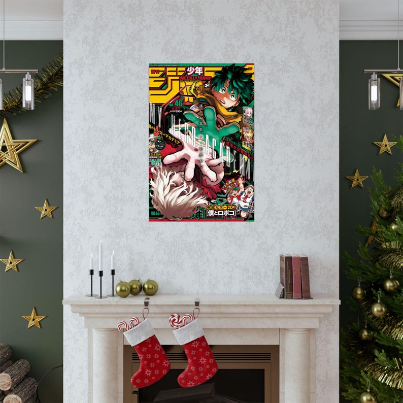 My Hero Academia Anime Poster, Shonen Jump Cover Wall Art, MHA Manga ...