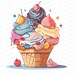 Ice Cream Cup Clipart Summer Clipart Party PNG Clipart Ice Cream Cone ...