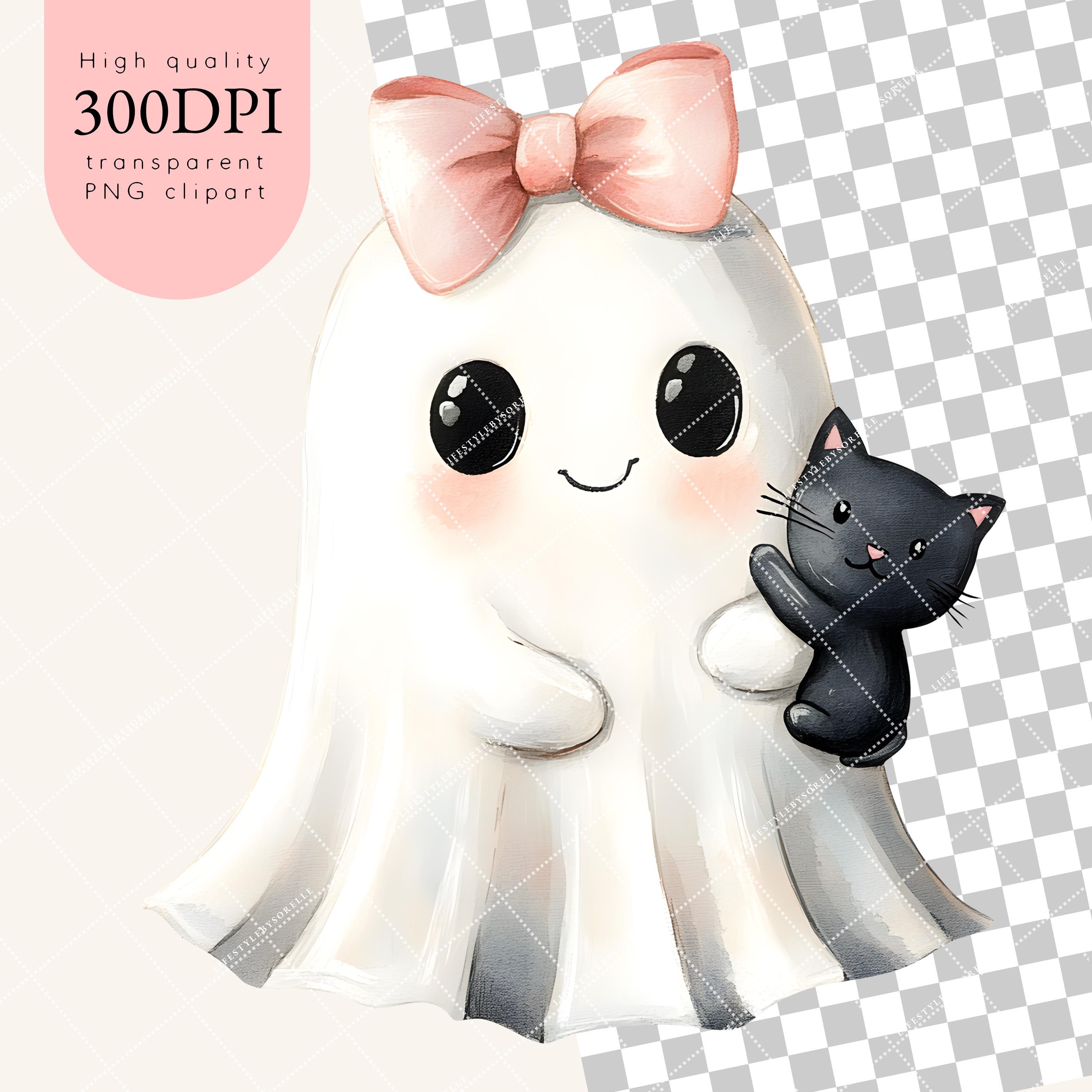 Cute Pink Fall Ghosts, Floral Halloween Ghost Png, Pink Halloween Ghost ...