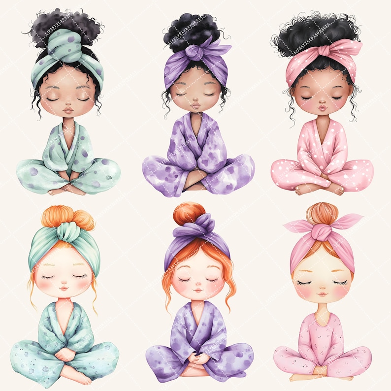 Slumber Party Clipart, Pamper Party, Pyjama Party Clipart, Sleepover ...