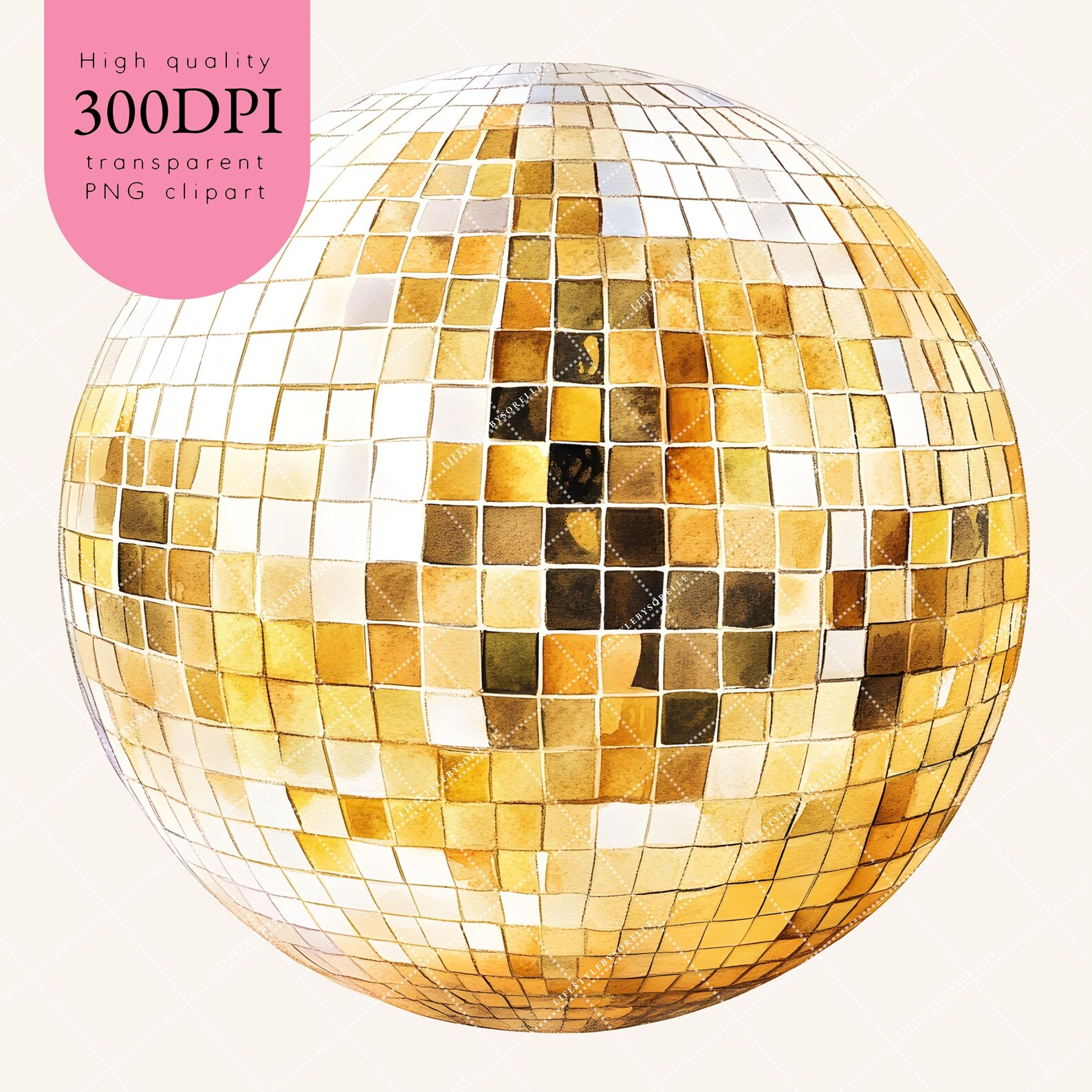 Disco Balls Watercolor Clipart, Cowgirl Disco Clipart, Groovy Disco ...