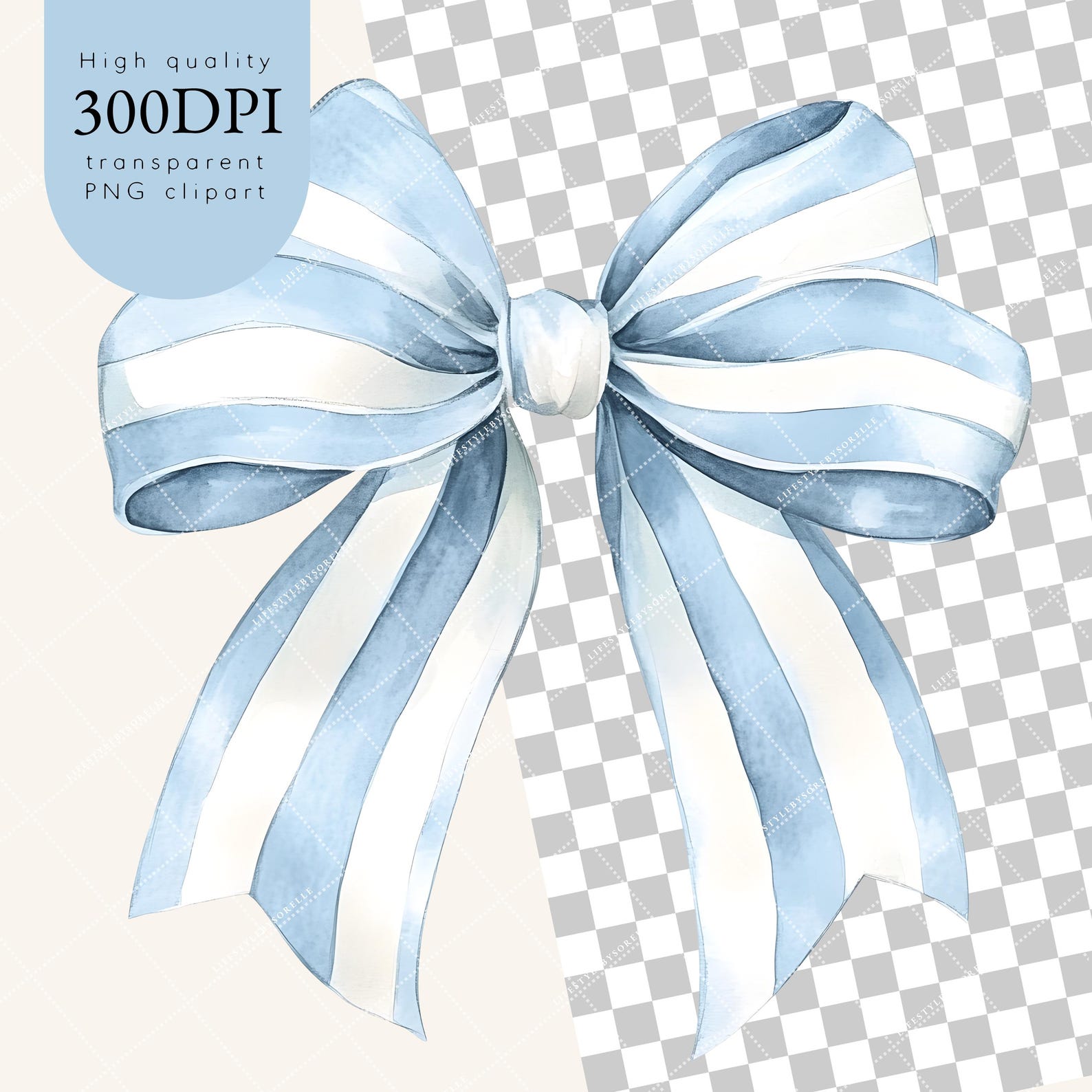 Blue Bow Clipart, Watercolour Blue Bow Ribbon Clipart, Baby Boy Blue ...
