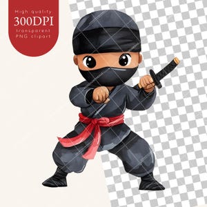 Watercolour Boy Ninjas Warriors, Taekwondo Png, Karate Clipart, Secret ...