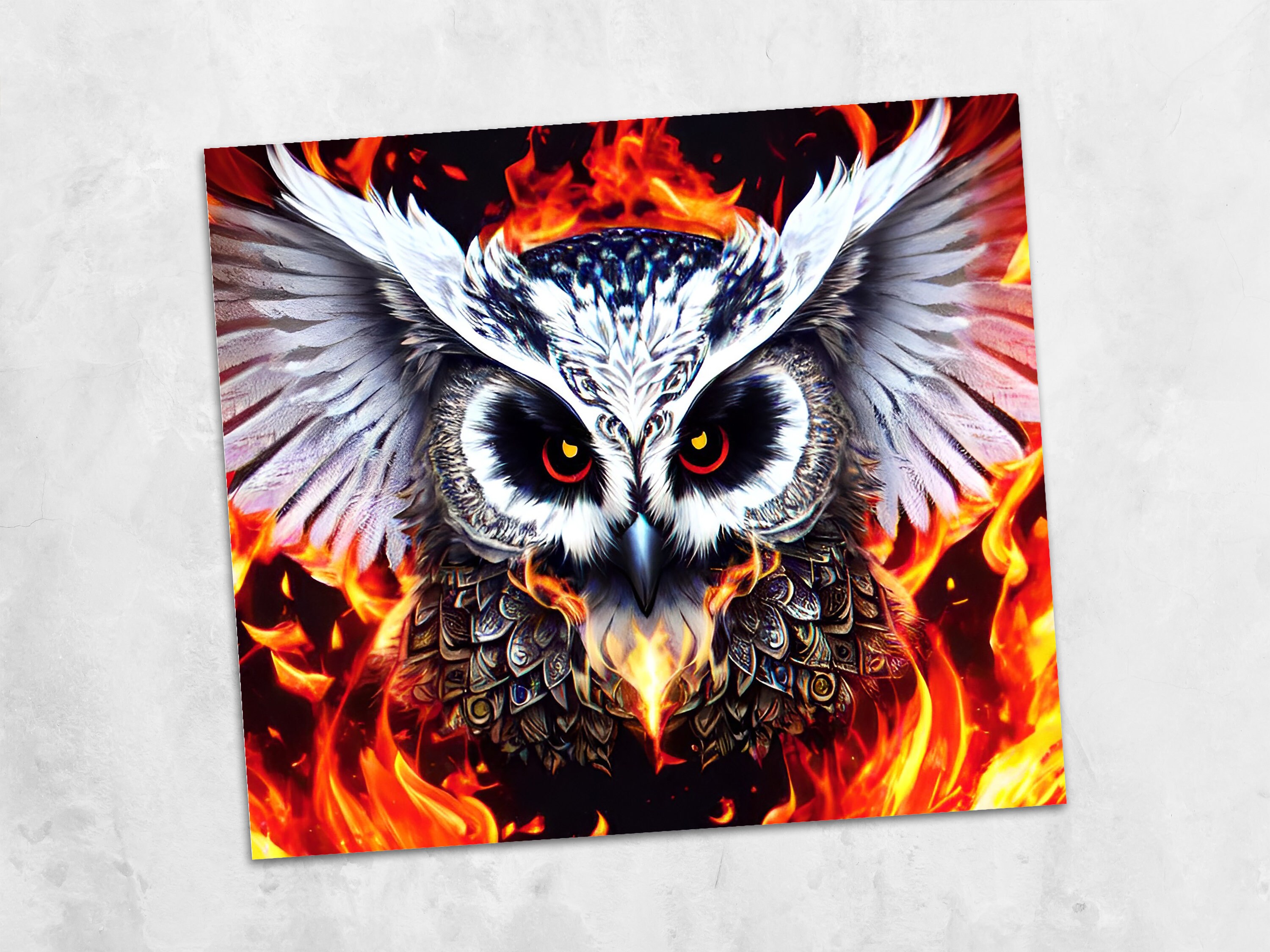 Melted Skull Tumbler Wrap PNG, Owl Halloween Tumbler Wrap, Owl Design ...