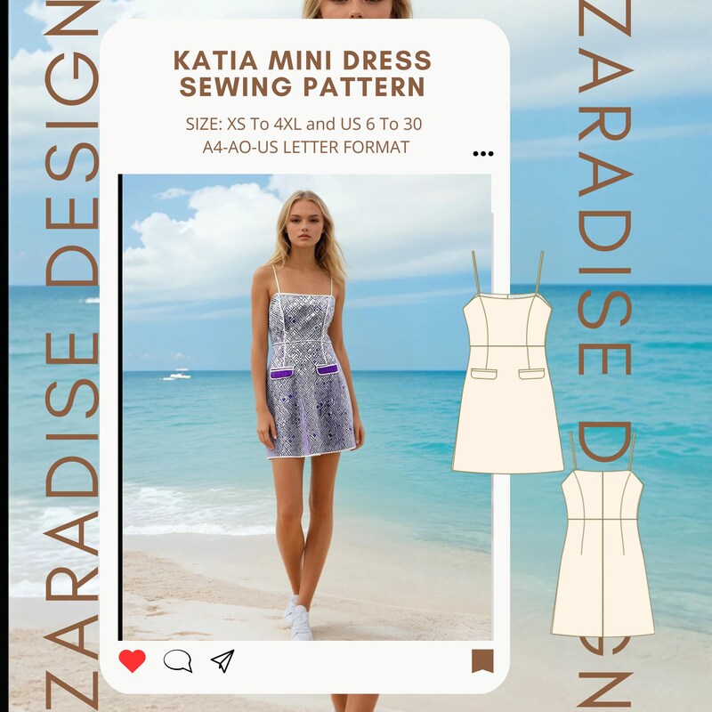 Mini Dress Sewing Pattern - Etsy