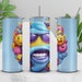 Overflow Emojis Colorful Emoji Happy Smile Crazy 20 Oz Skinny Tumbler ...