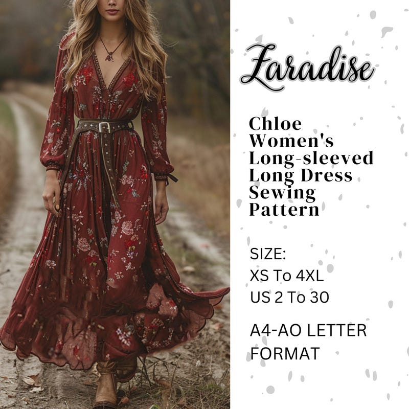 Boho Dress Pattern - Etsy