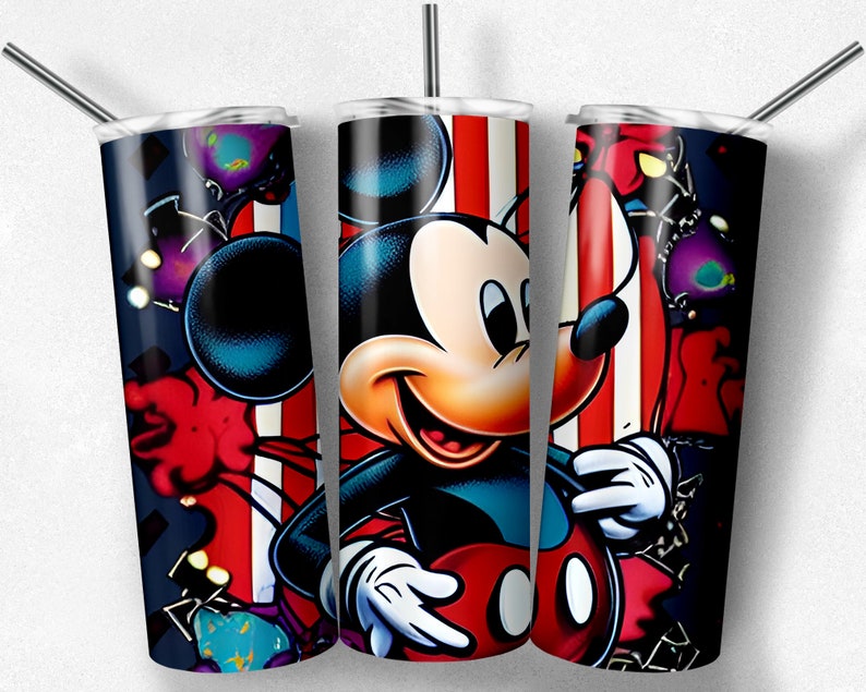 Cartoon Tumbler Design mickey Mouse Sublimation Designs - Etsy