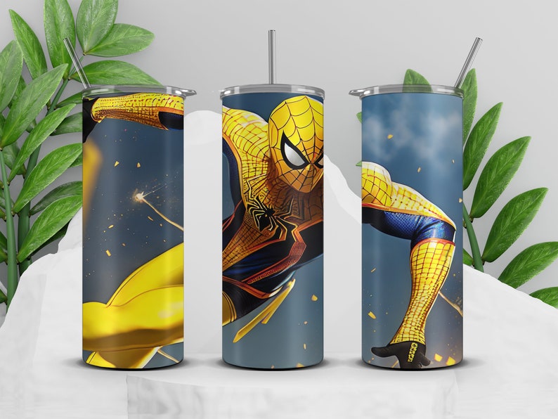 Spider Man 20oz Skinny Tumbler Png, Spider Man Sublimation Skinny ...