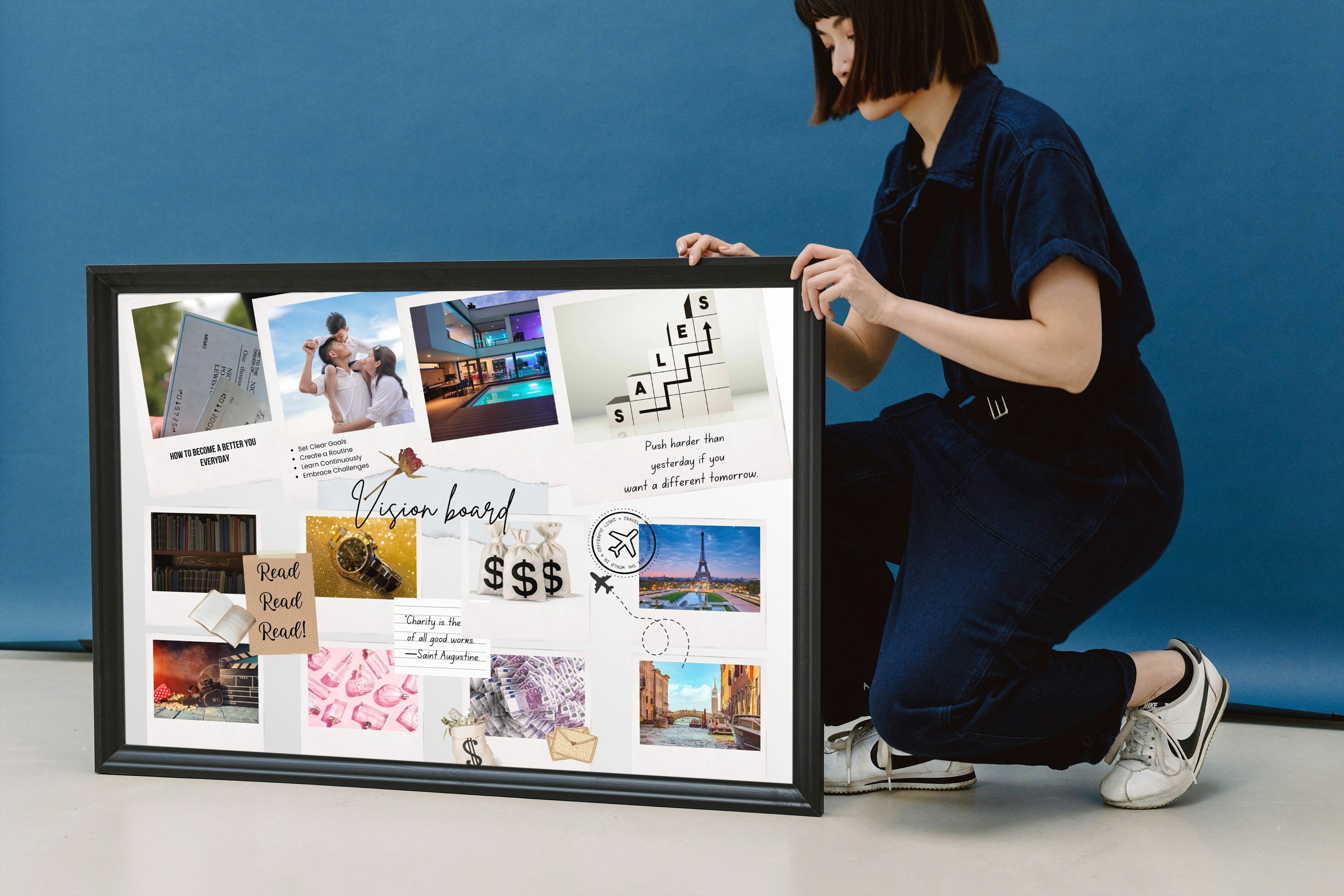 Digital Vision Board 5 Models Template, Fully Editable Drag and Drop ...