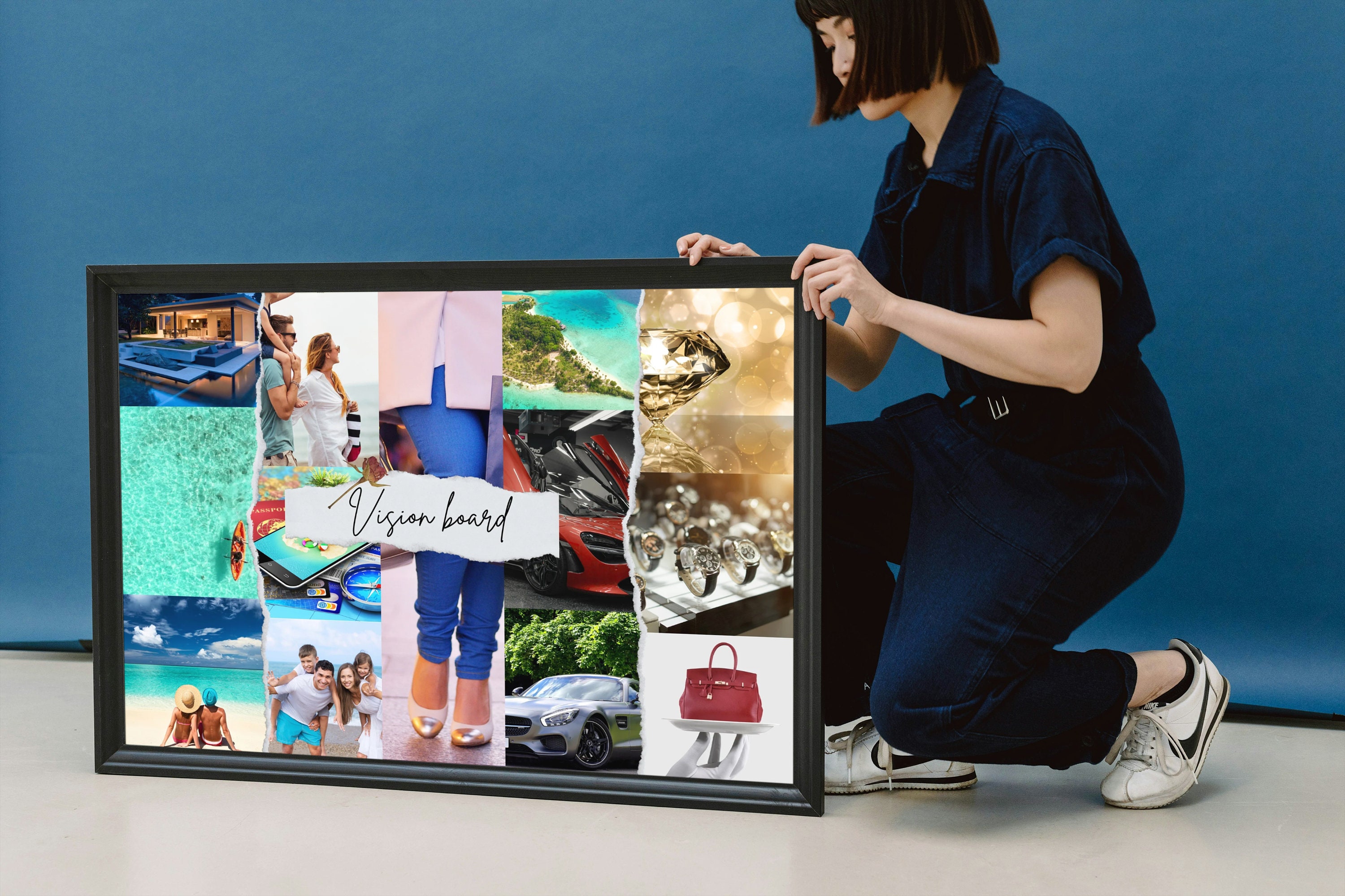 Digital Vision Board 5 Models Template, Fully Editable Drag and Drop ...