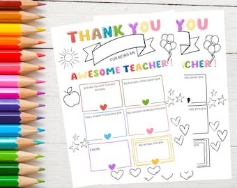 Teacher Appreciation Week Printable Teacher Appreciation Gift Thank You ...