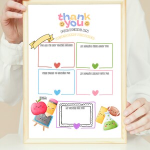 4 Models Teacher Appreciation Gift, Printable Teacher , Thank You ...