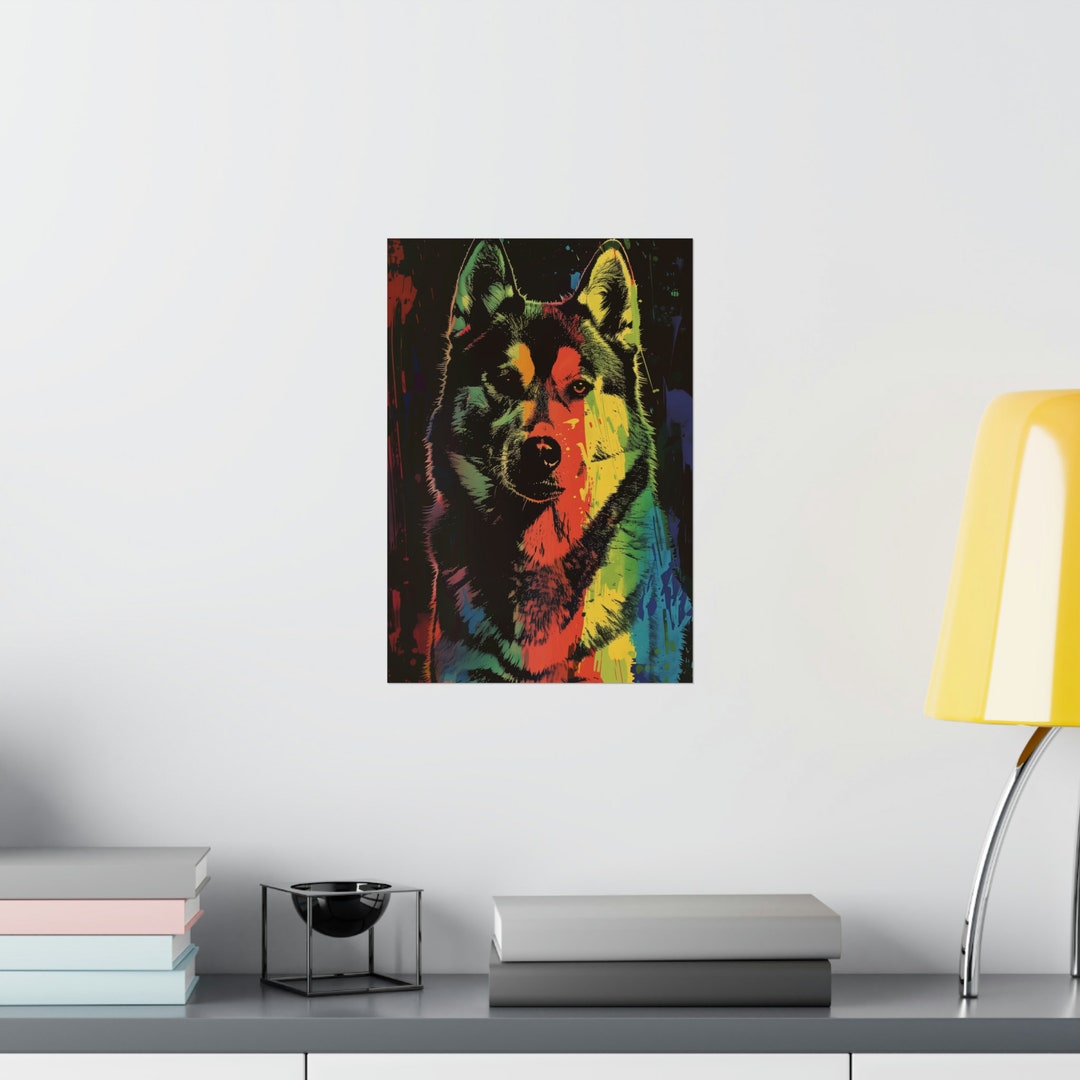 Siberian Husky Physical Poster Poster Husky Art Print Poster Dog Gifts ...