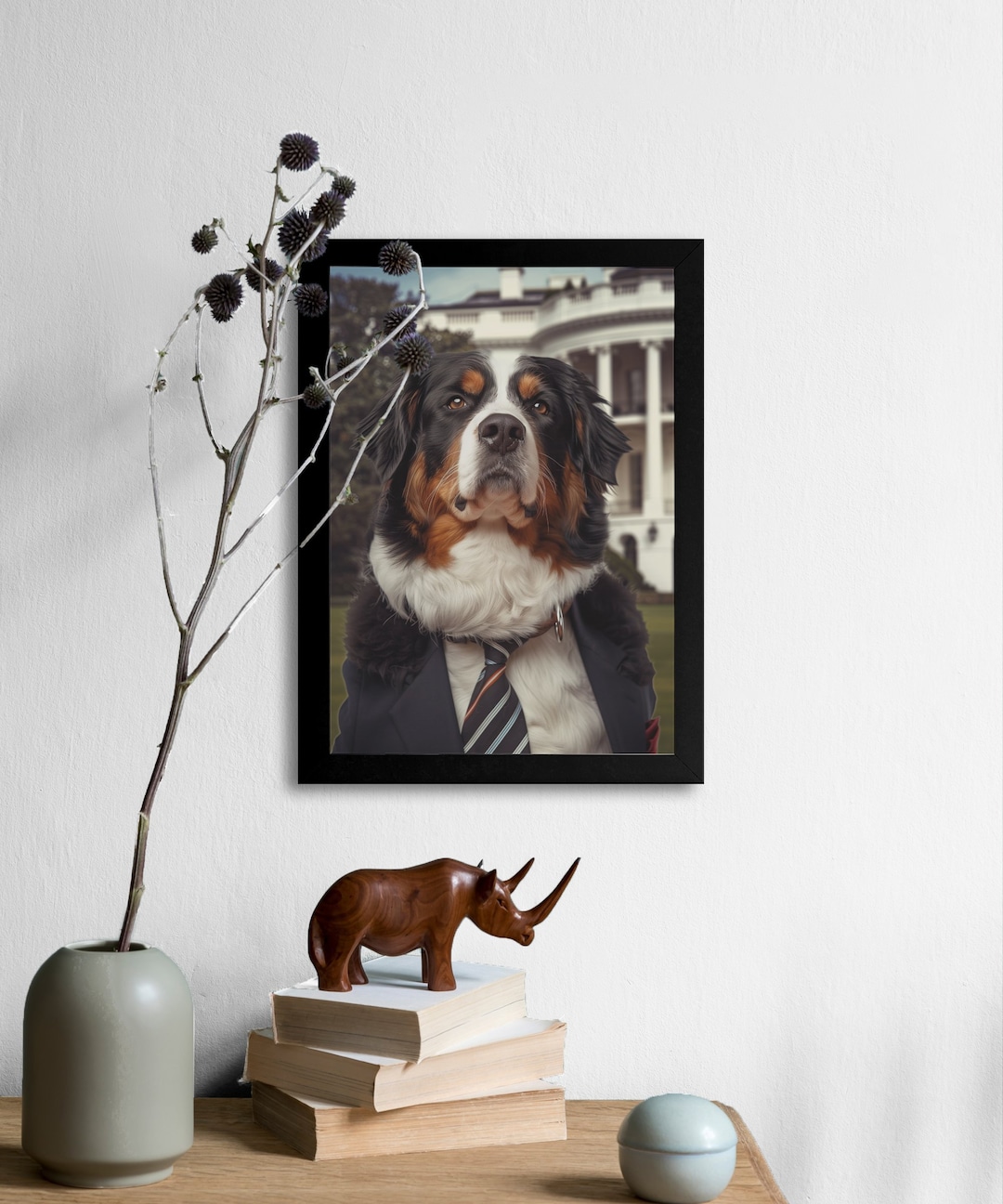 President Bernese Mountain Dog Digital Art Image, Printable Digital Dog ...