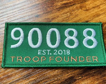 Troop Number Founder Patch - Etsy